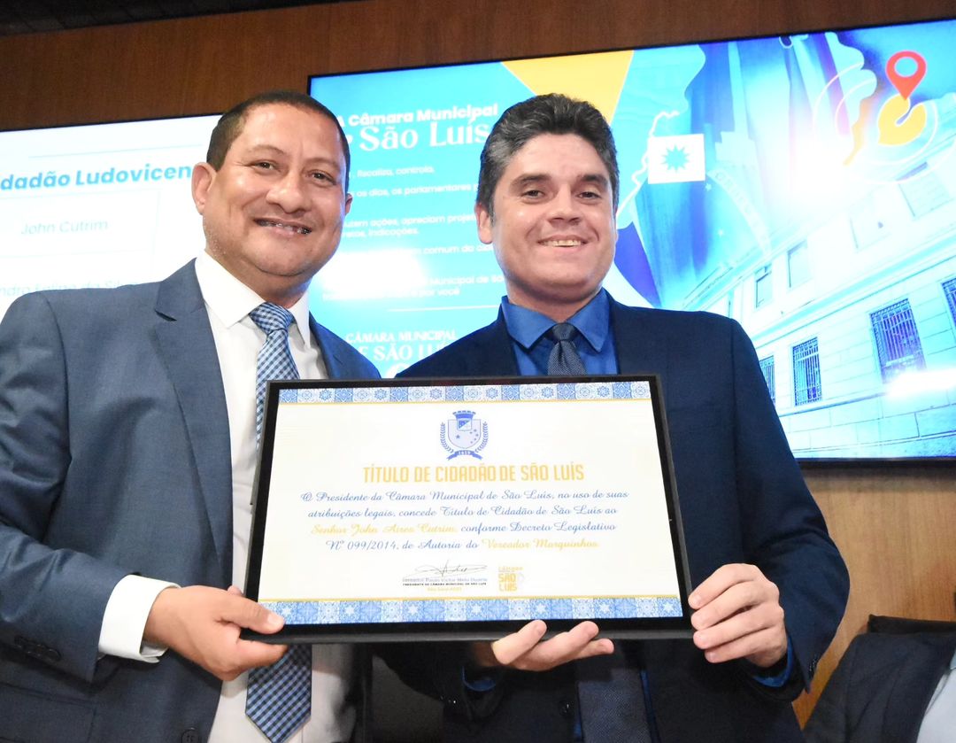 Jornalista John Cutrim é homenageado com o Título de Cidadão de São ...